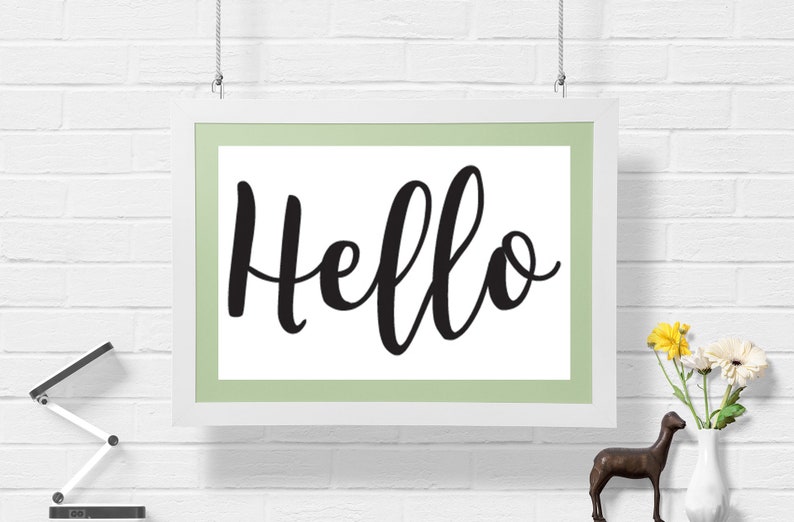 Hello Svg, Script SVG, Hello Cursive Svg, Hand Lettered Svg Cut File ...