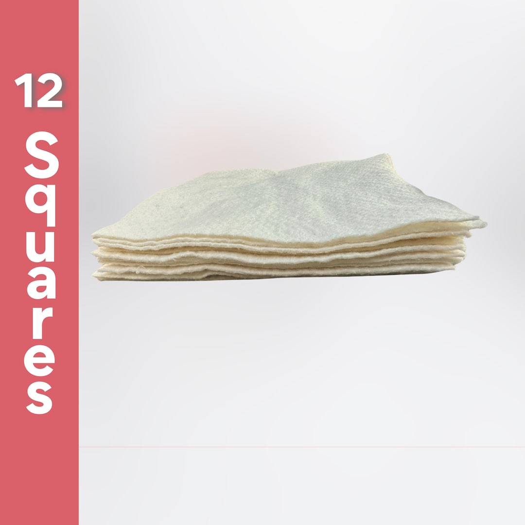 Pre-cut Batting Squares for Quilt as You Go Projects, Set of 12 Warm ...