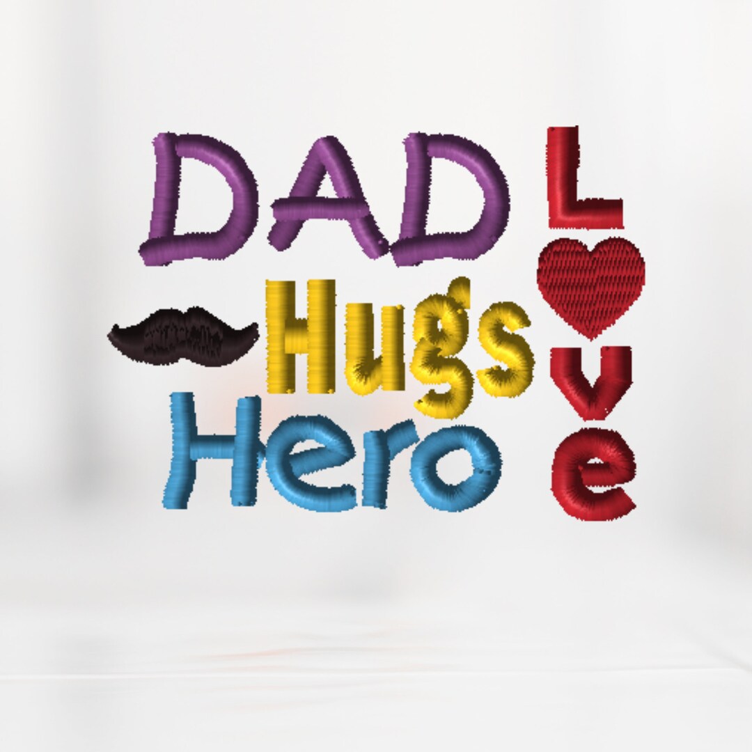 Fathers Day Embroidery Design, Instant Download Embroidery Pattern for ...