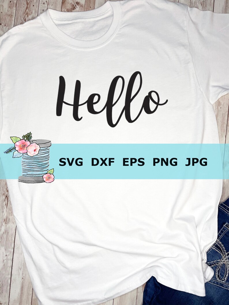Hello Svg Script SVG Hello Cursive Svg Hand Lettered Svg | Etsy Canada