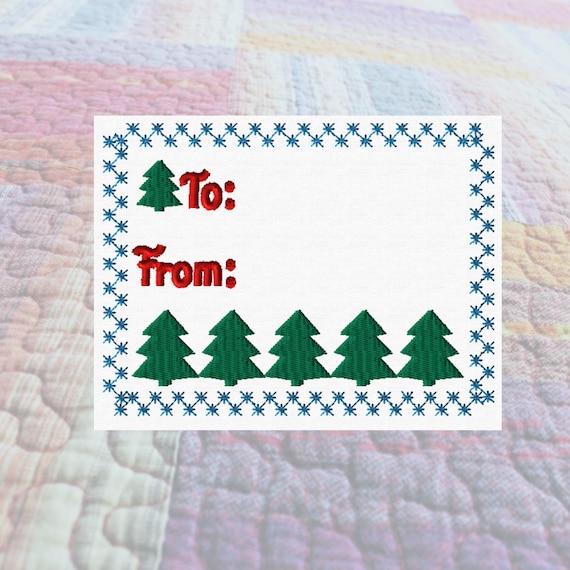 Quilt Label Embroidery Design for Christmas ITH Embroidery | Etsy