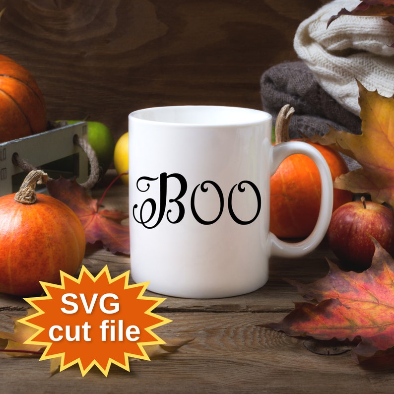Boo Script Cricut SVG Digital Cut File Cursive Boo Svg for - Etsy