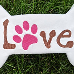 Dog Toy in the Hoop Embroidery Designs, Bone Toy ITH Embroidery Design ...