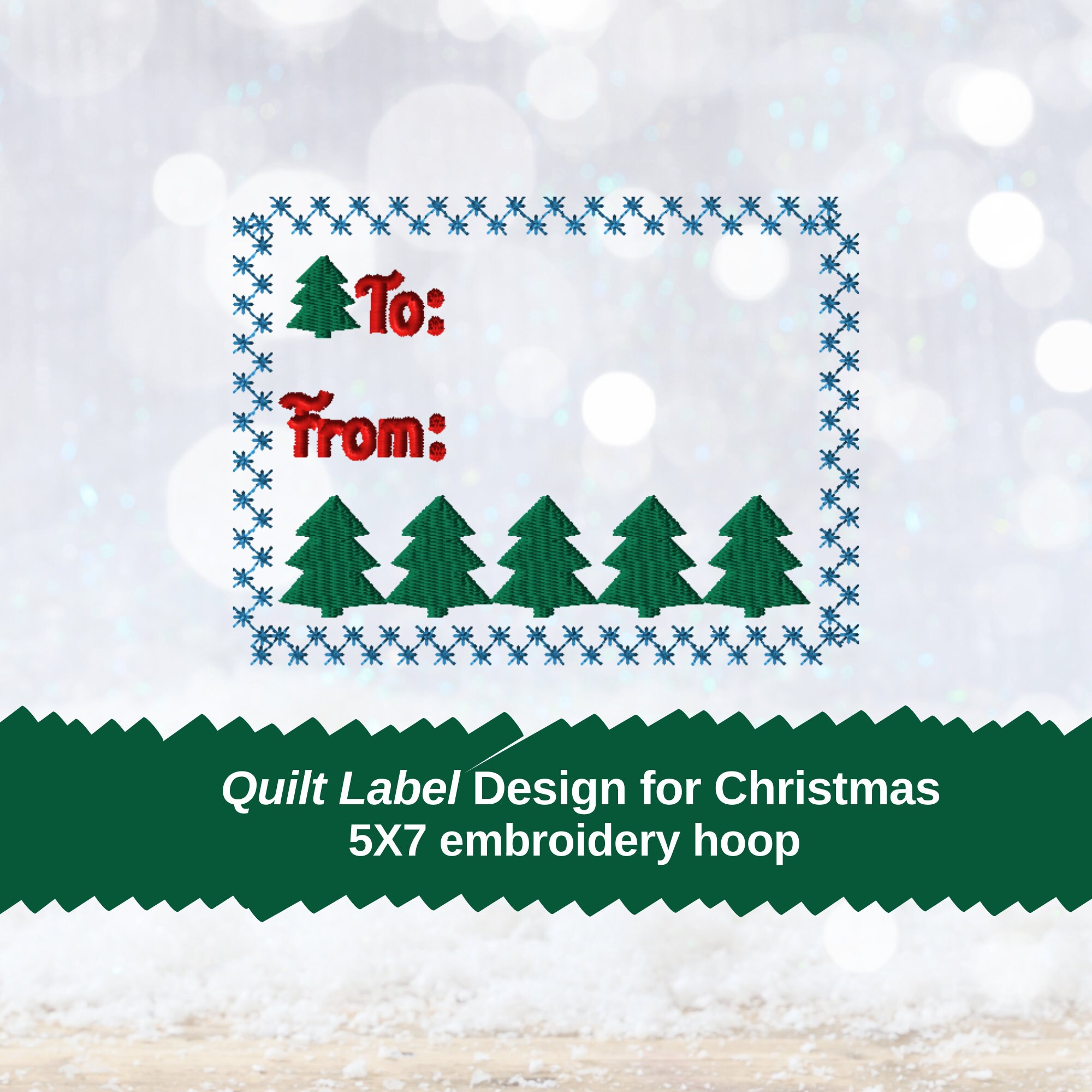 Quilt Label Embroidery Design for Christmas ITH Embroidery | Etsy