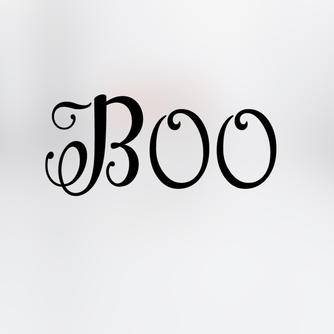 Boo Script Cricut SVG Digital Cut File, Cursive Boo Svg for Diy ...