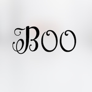 Boo Script Cricut SVG Digital Cut File, Cursive Boo Svg for Diy ...