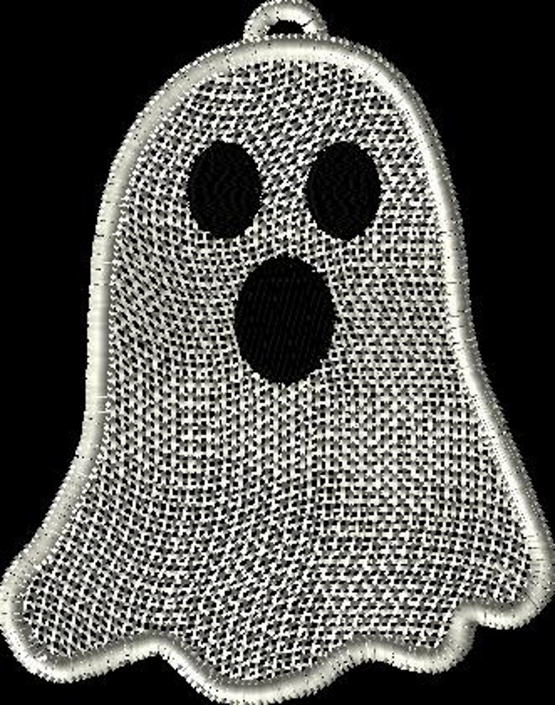 Lace Ghost Machine Embroidery Design Ornament, FSL Simple Ghost, ITH ...
