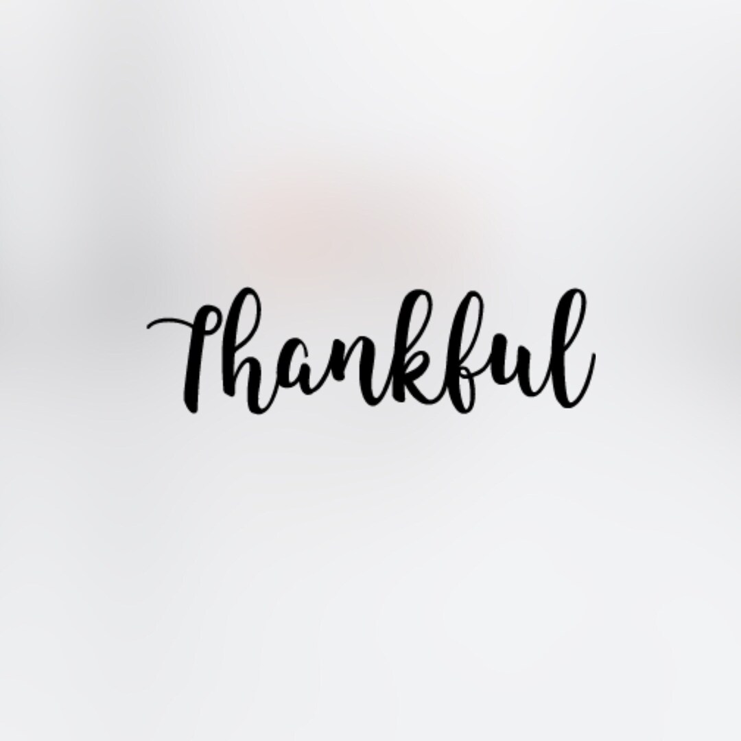 Thankful Cursive SVG - Etsy