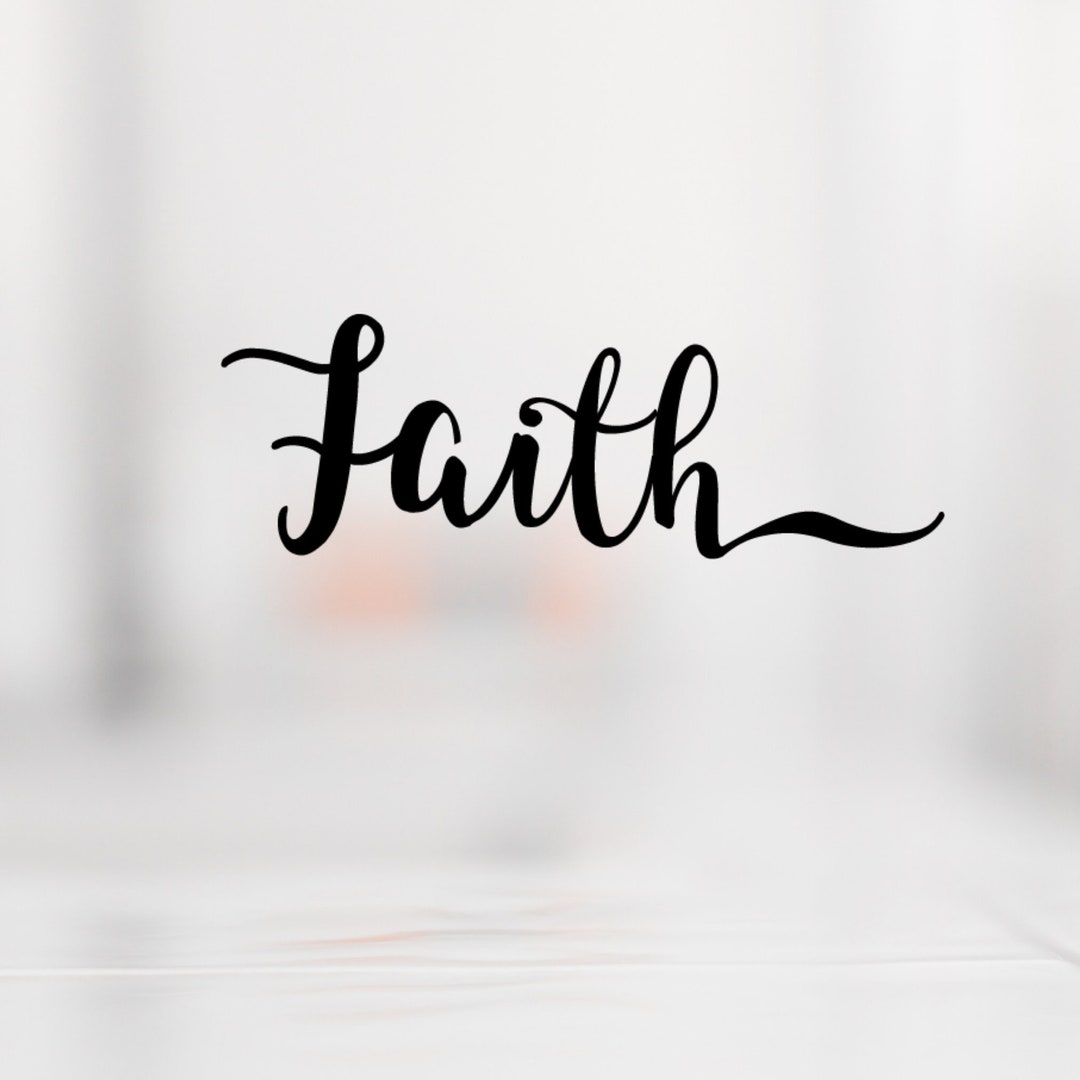 Faith Script SVG File for Electronic Cutting Machines - Etsy