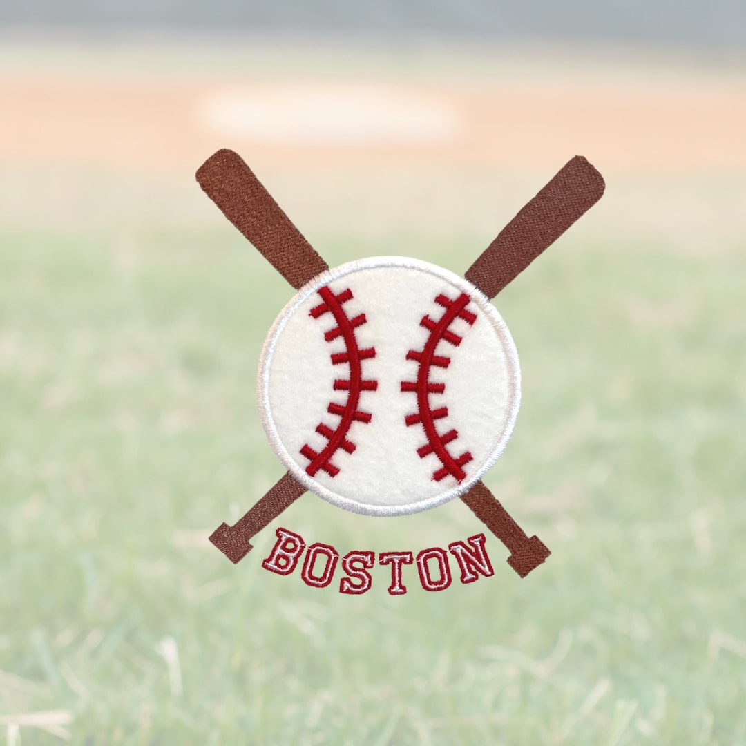 Boston Baseball Embroidery Design, Boston Sports Pattern, Diy Boston ...