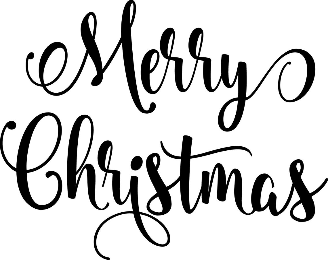 Merry Christmas Script SVG for Cricut. Merry Christmas Cursive | Etsy