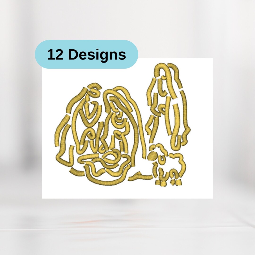 Nativity Embroidery Designs Bundle, Religious Embroidery Designs, Diy ...