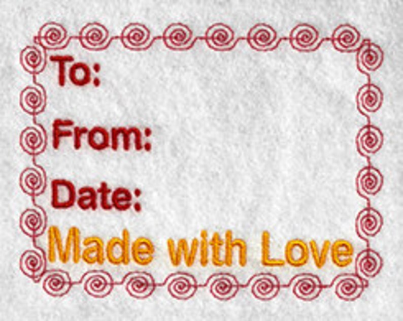 Quilt Label Embroidery Design, ITH Embroidery Design, Instant Download ...