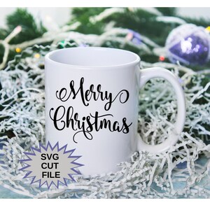 Merry Christmas Script SVG for Cricut. Merry Christmas Cursive Svg ...