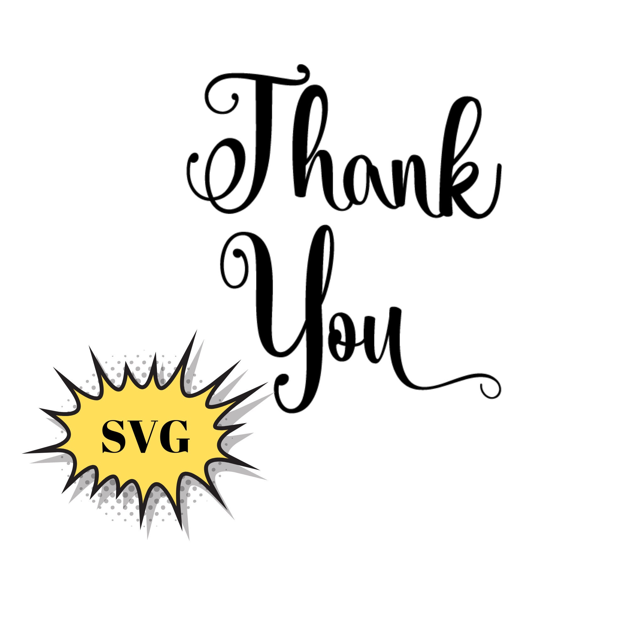 Thank You SVG Diy Thank You Sign Floral Wedding Thank You - Etsy