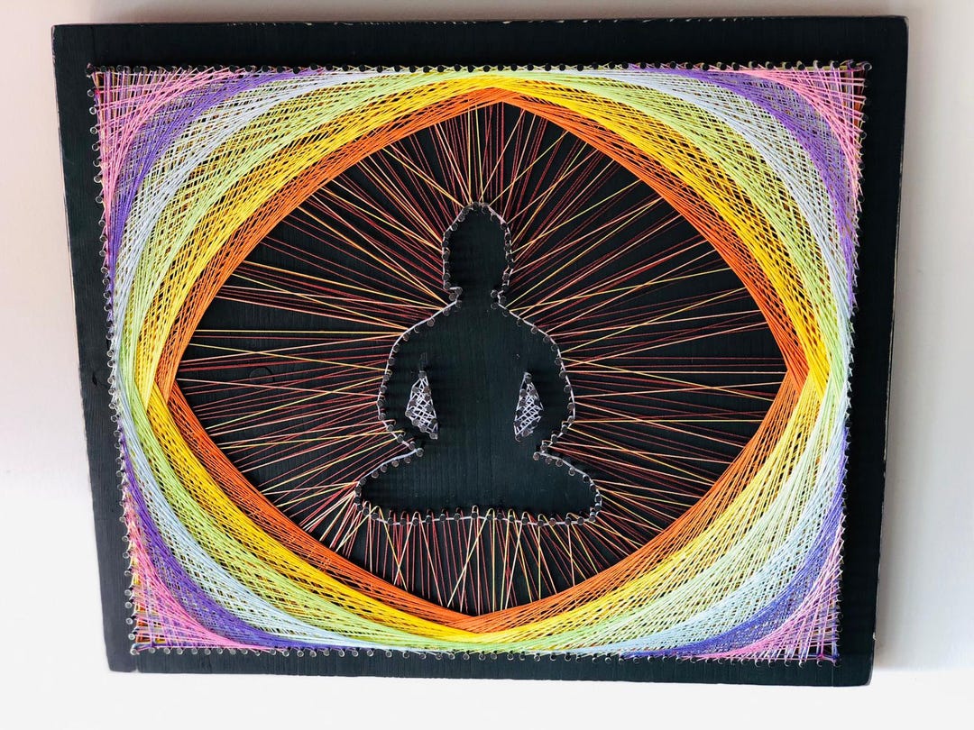 Handmade Chakra String Art ,unique Handcrafted Energy Art,handmade , Stringart , Bohemian ...
