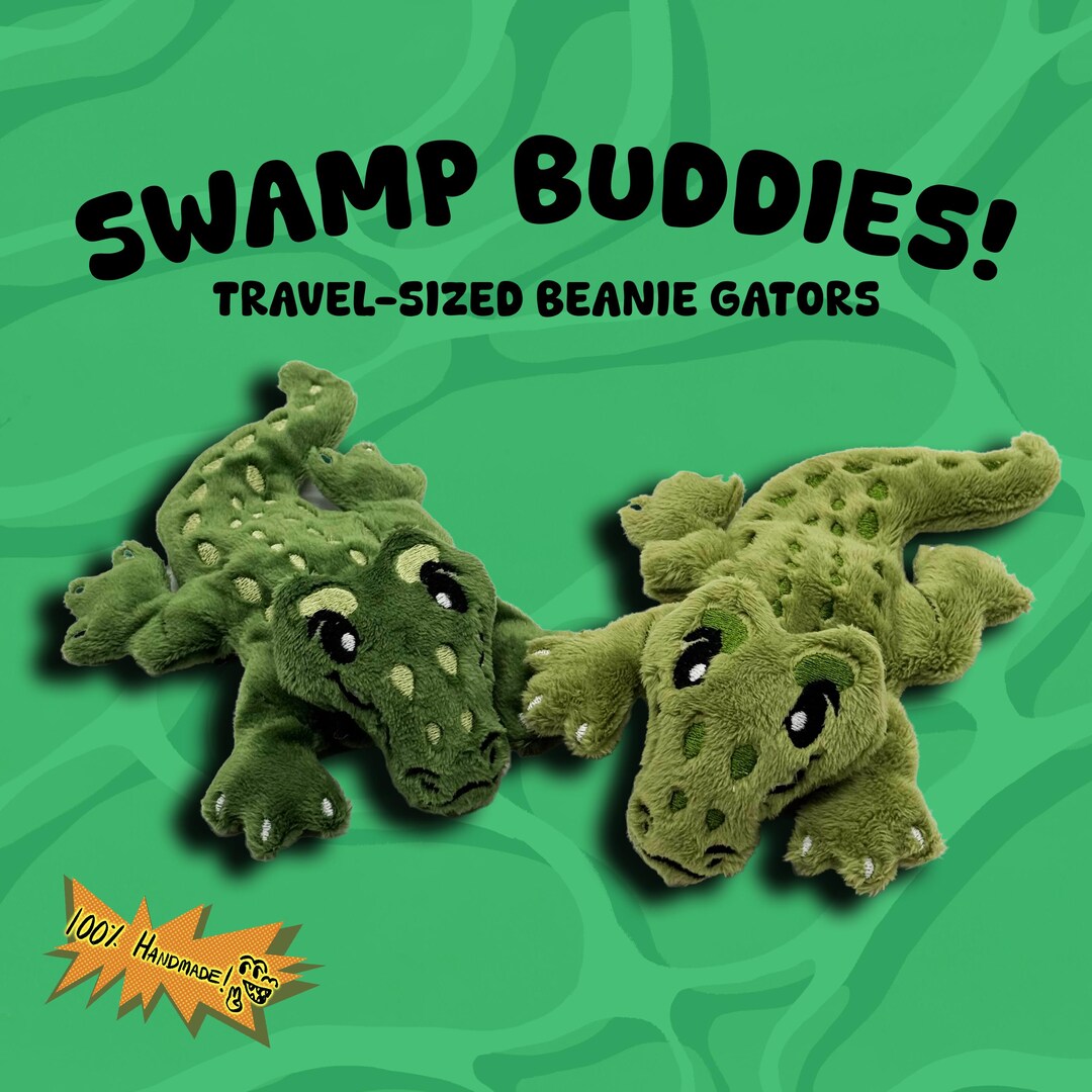 Alligator Beanie Plush - Hand Made Swamp Buddies Weighted Sensory ...