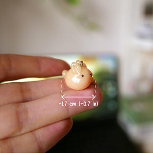 Mini Bunny Charm for Phone, Polymer Clay Rabbit Figurine - Etsy