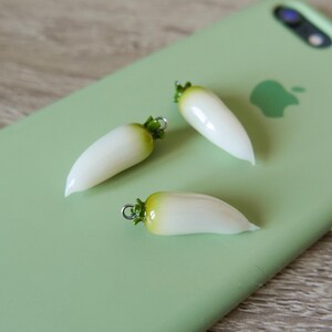Mini Vegetable Phone Charms – Cute Polymer Clay Radish Charm, Kawaii ...