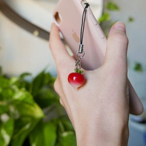 Mini Vegetable Phone Charms – Cute Polymer Clay Radish Charm, Kawaii ...