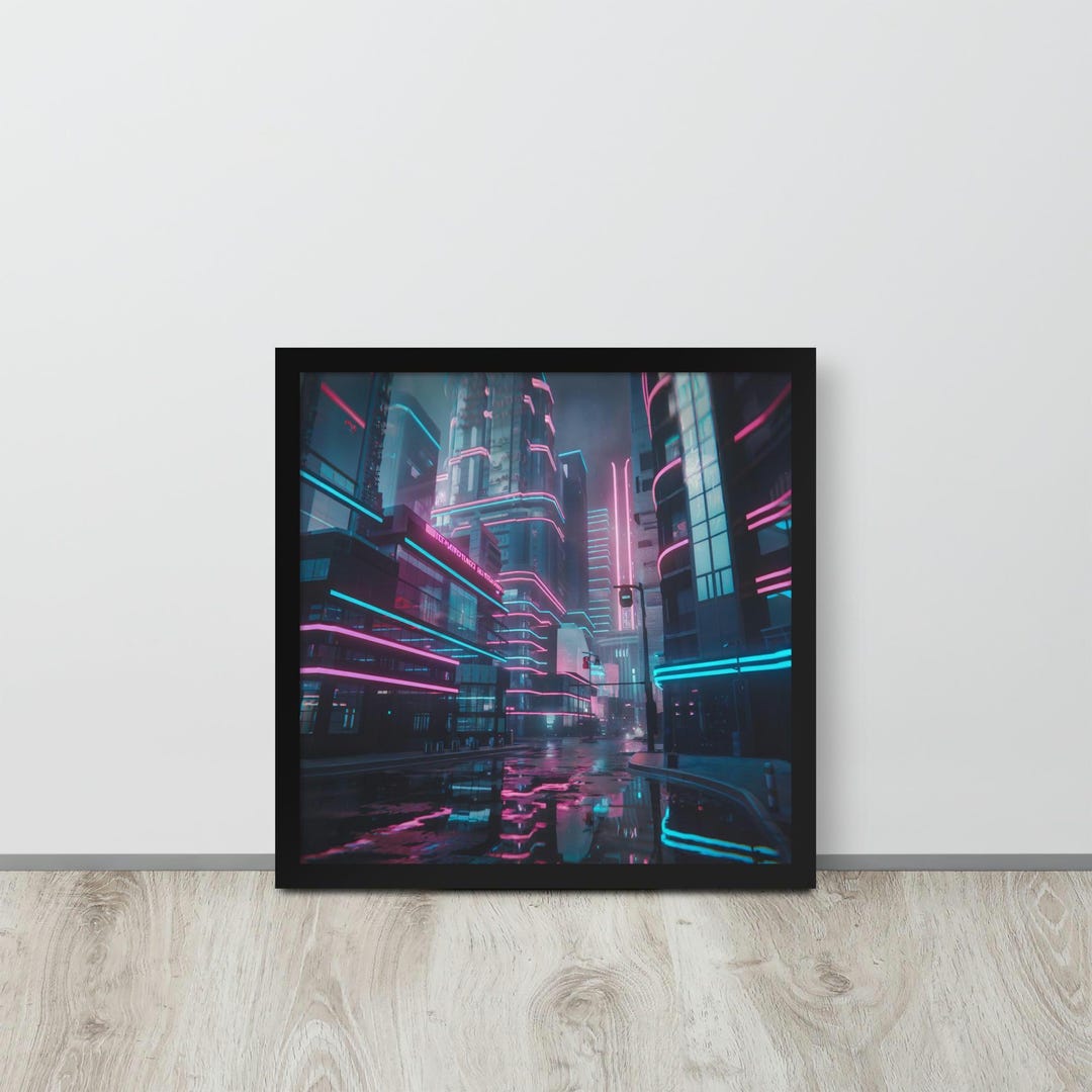 Cyberpunk Framed Poster - Etsy