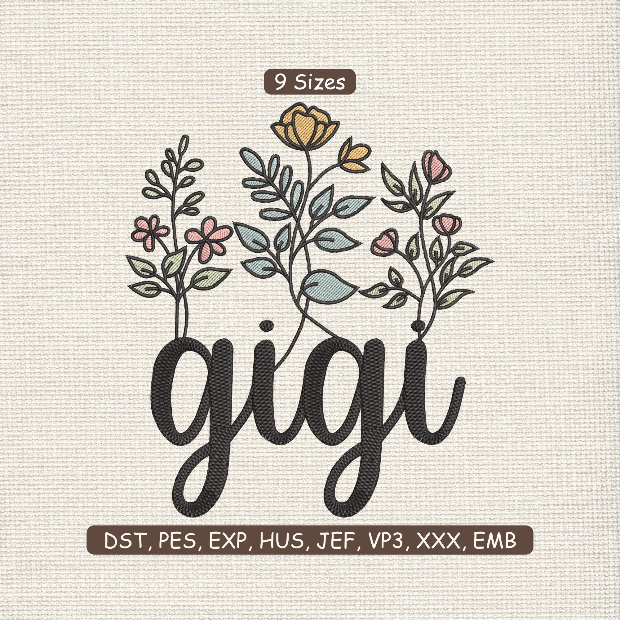 Gigi Floral Embroidery Patch Design | Flower Grandma Machine File ...