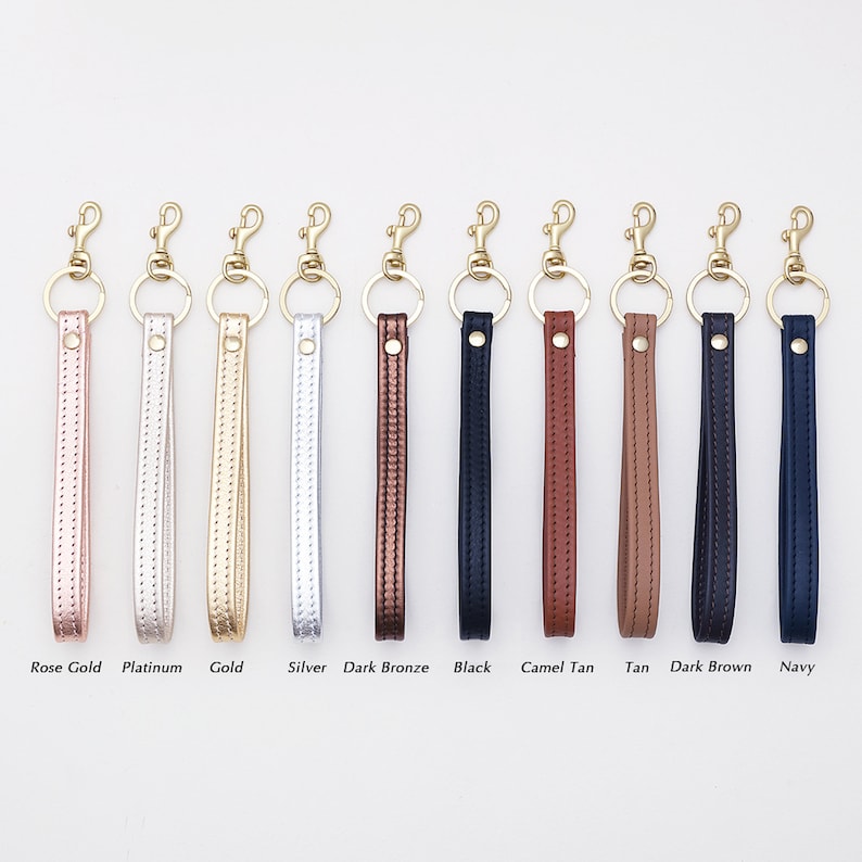 Leather Wrist Strap and Keychain Wrist Strap With Keyring | Etsy