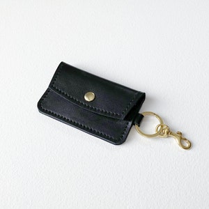 Leather Keychain Credit Card and ID Wallet, Metro Card Holder, Gift ...