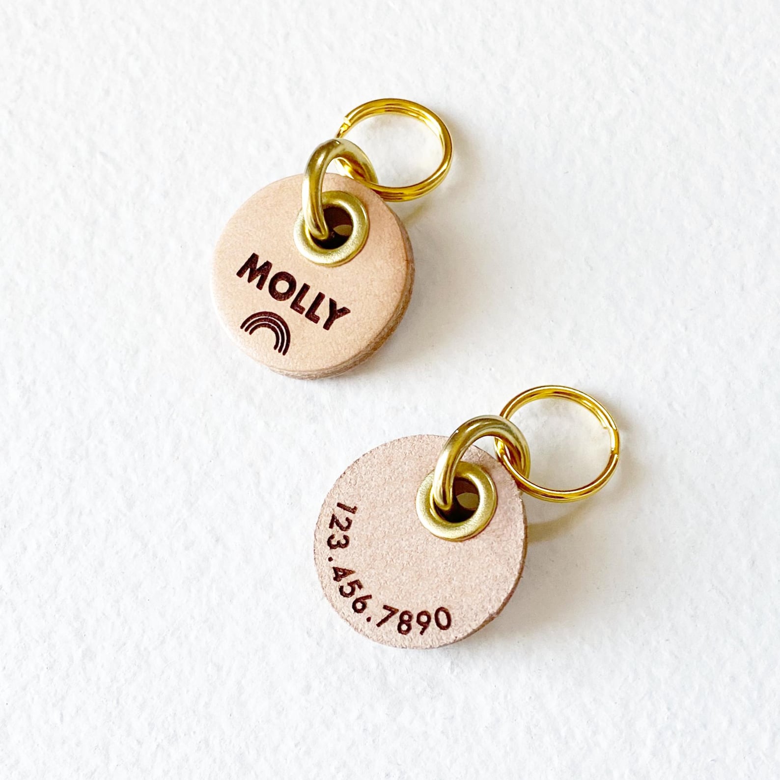 Personalized Small ID Tag for Dog or Cat Collar, Tiny Laser Engraved ...