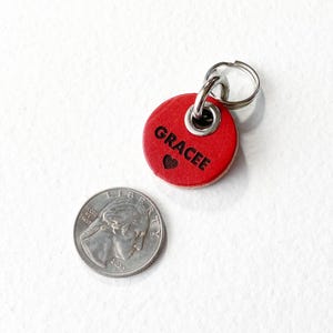 Personalized Small ID Tag for Dog or Cat Collar, Tiny Laser Engraved ...