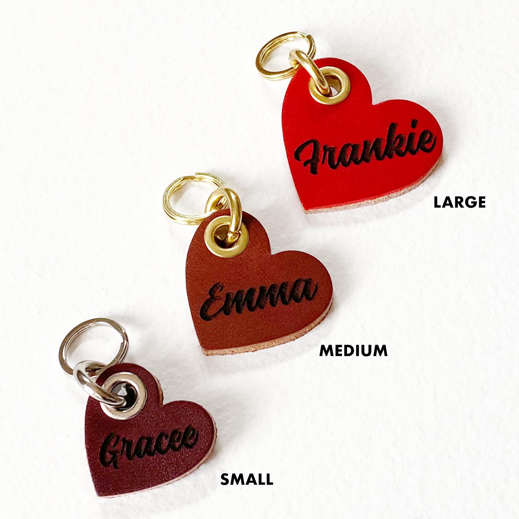 Custom Leather Dog or Cat ID Tag for Collar, Small, Medium or Large ...