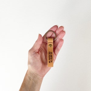 Personalized Leather Keychain, Laser Engraved Name Key Fob, 3rd ...