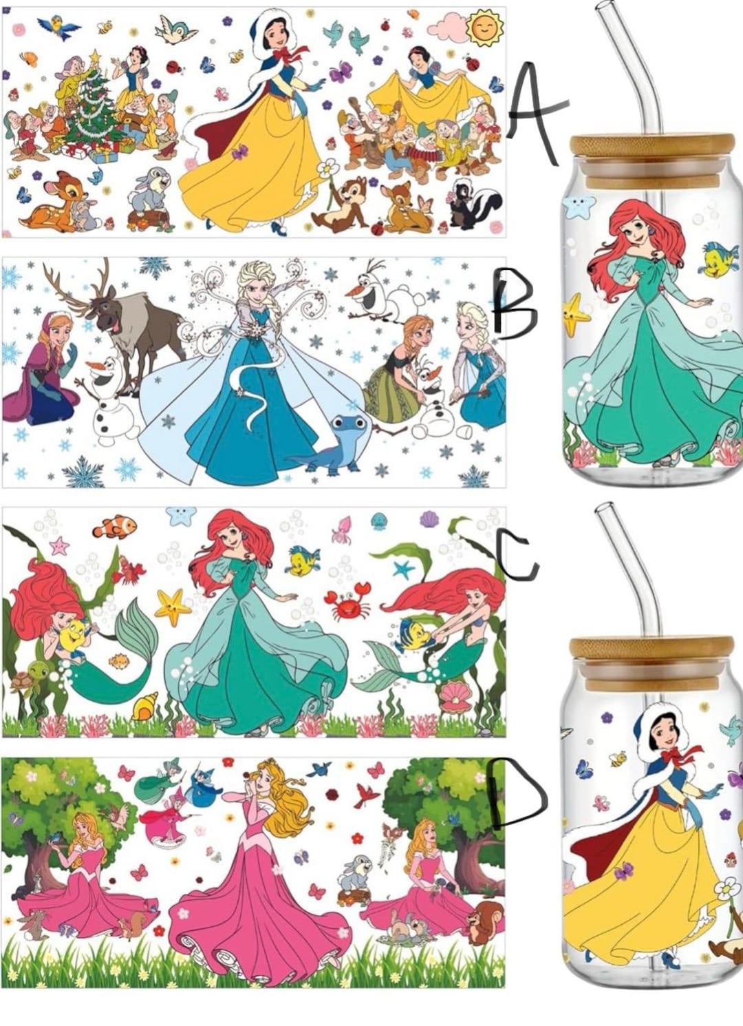 Disney Princess Decal - Etsy