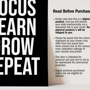 Daily Productivity Poster Printable, Motivational Wall Art - Etsy