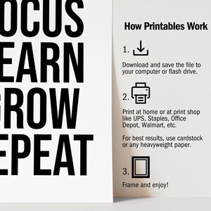 Daily Productivity Poster Printable, Motivational Wall Art - Etsy