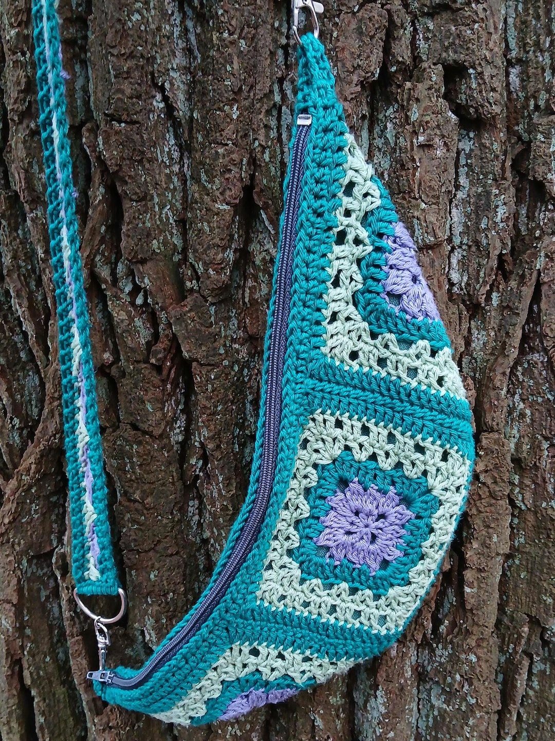 Crochet Granny Square Fanny Pack - Crossbody Bag - Etsy