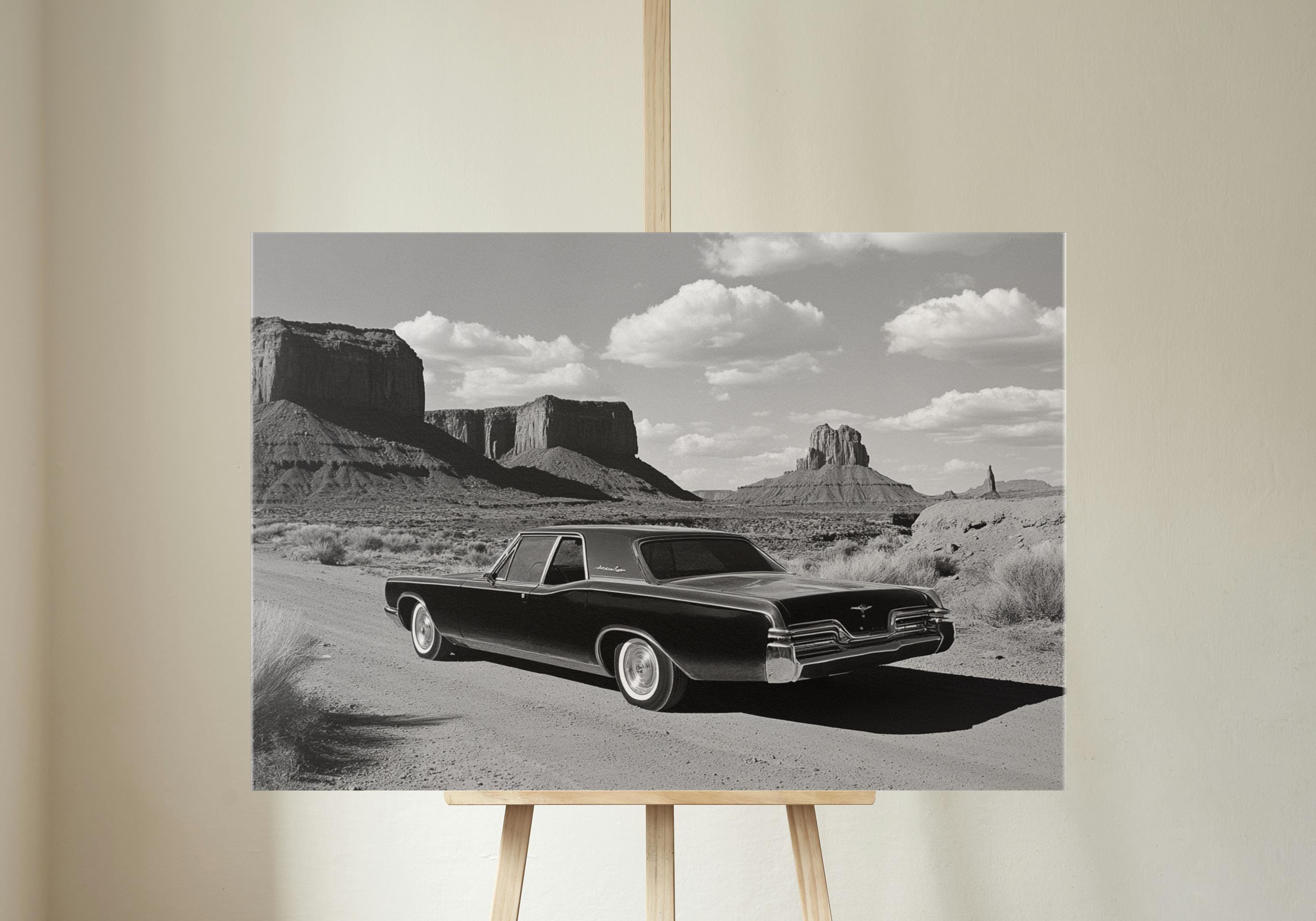 Classic American Cars Poster Bundle | Black & White Retro Vintage Wall ...