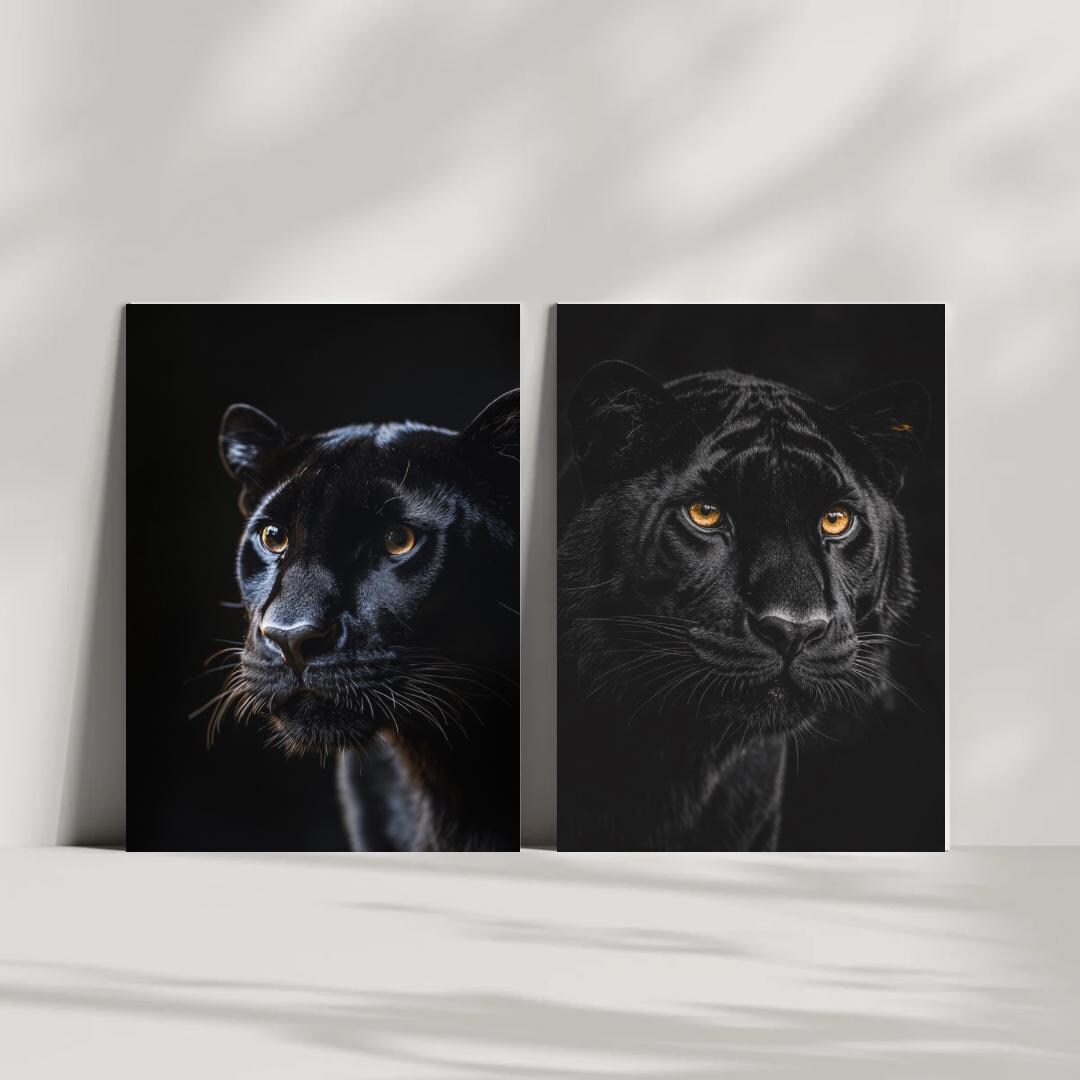 Photorealistic Panther Portrait Bundle | Digital Download | Wildlife ...