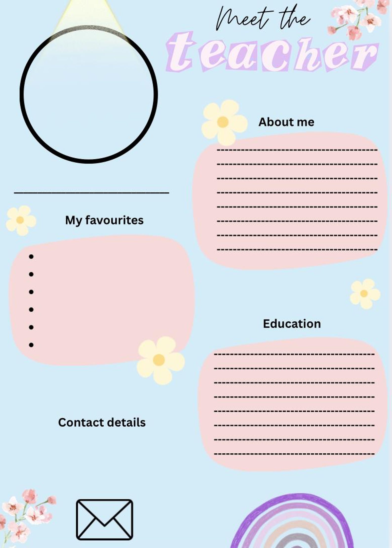 Meet the Teacher Template - Etsy