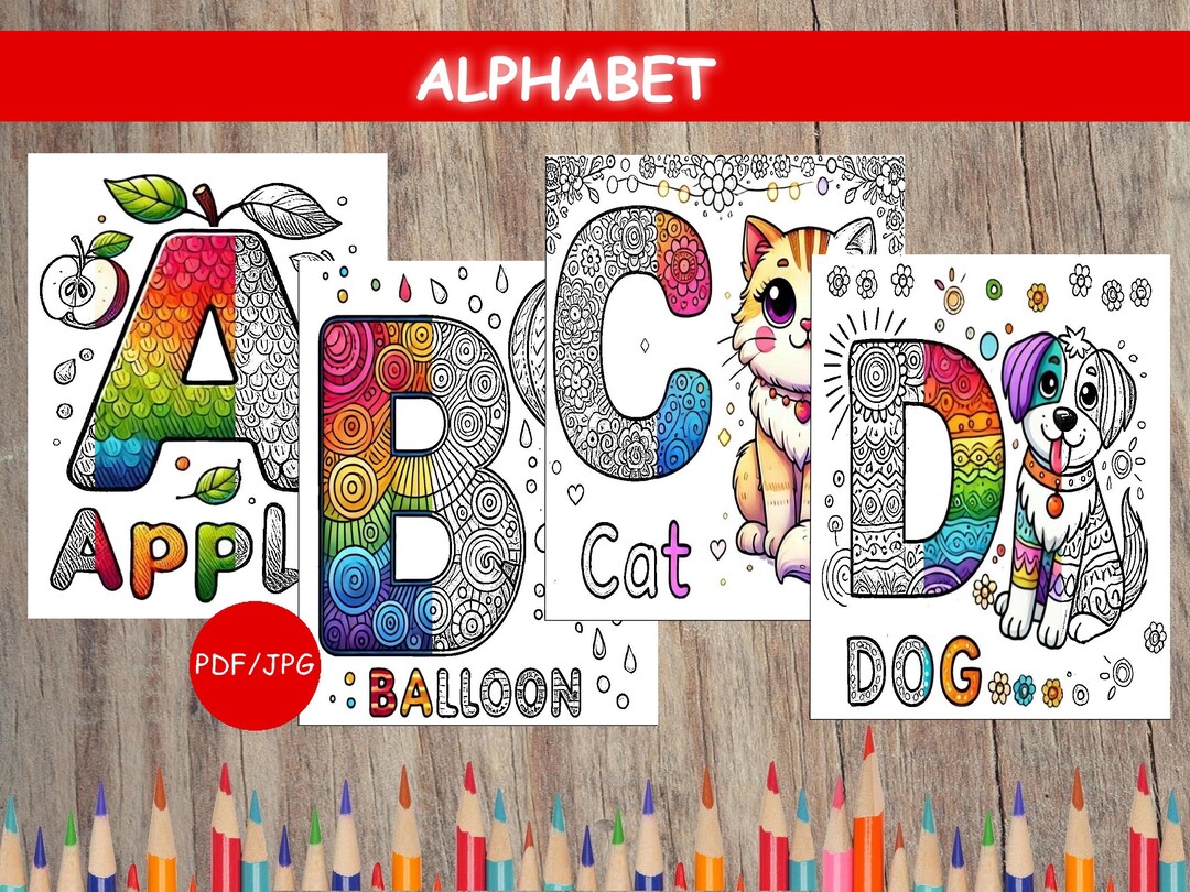 Baby Abc Coloring Book Alphabet Pages Fun Letter Coloring Sheets for ...