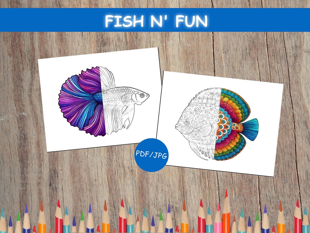 Kids Coloring Pages FISH N FUN Fish Coloring Book Fish Coloring Pages ...