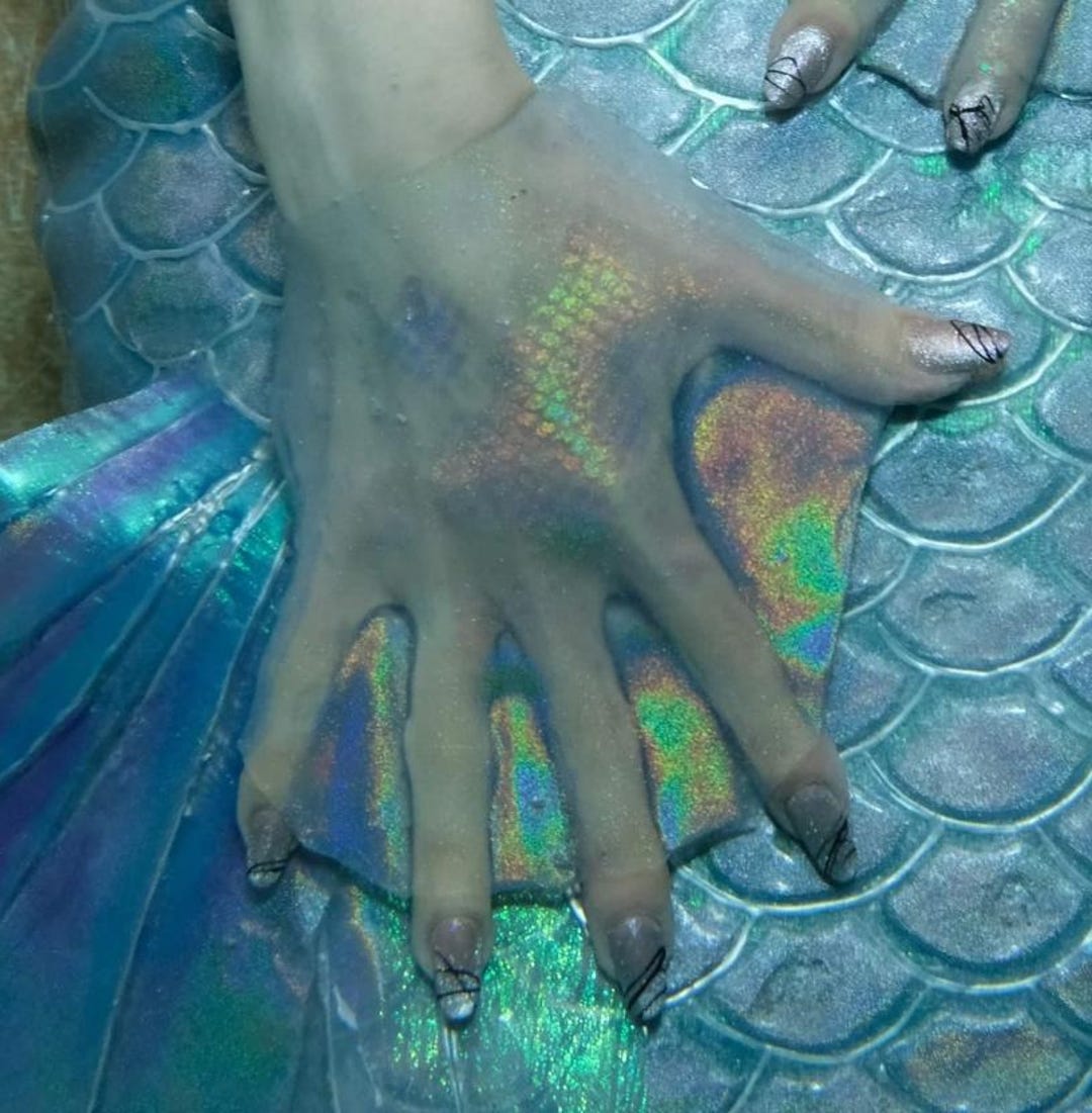 Webbed Gloves Mermaid Hands Silicone Custom - Etsy