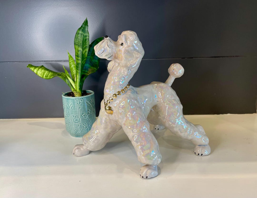Vintage Kay Finch California Pottery Opalescent Ceramic Poodle, Mid ...