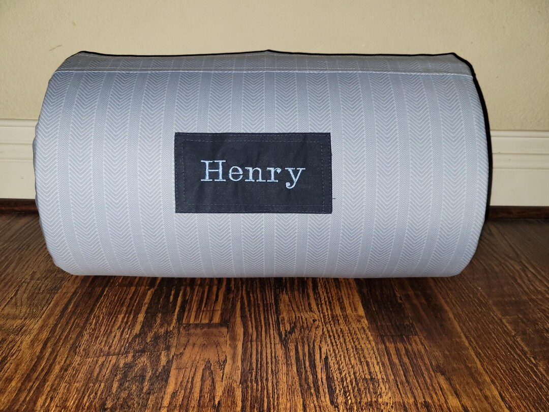 Blue Tone on Tone Personalized Preschool Kids Nap Mat Navy Blue Dotted ...