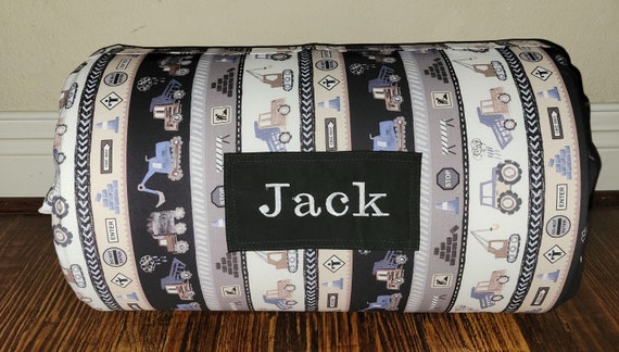 Diggers Stripe Construction Trucks Kids Personalized Comfy Nap - Etsy