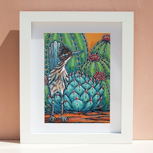 Roadrunner, Cactus and Succulents, Southwest Art - Print - Etsy
