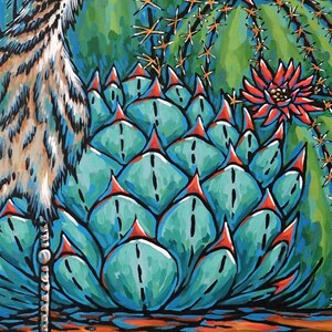 Roadrunner, Cactus and Succulents, Southwest Art - Print - Etsy