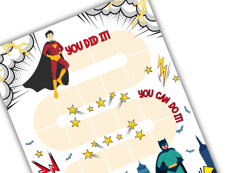 Superhero Reward Chart Printable for Kids | Behavior Chart, Potty ...