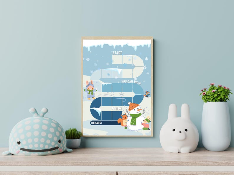 Winter Reward Chart Printable for Kids | Behavior & Motivation Chart ...