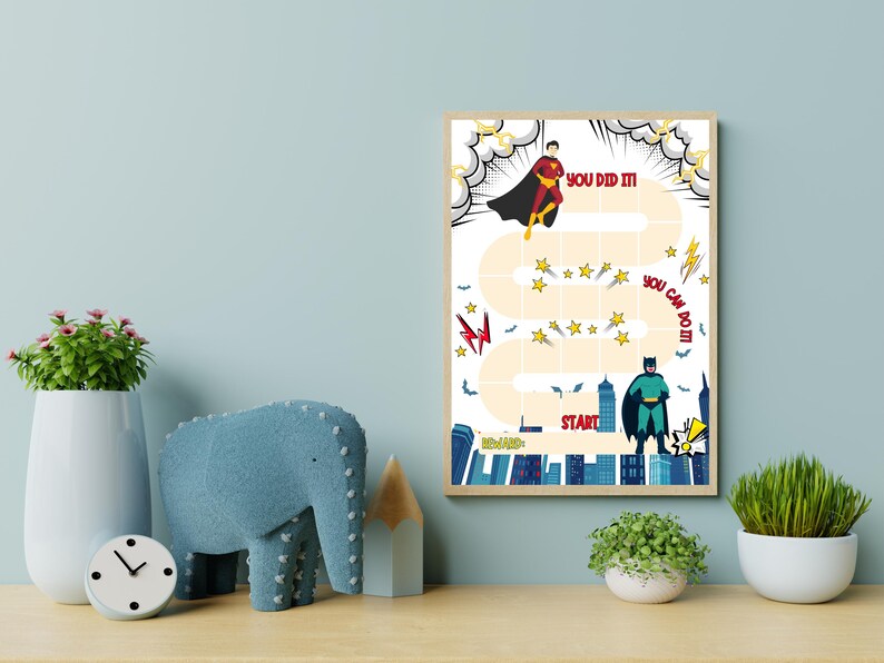 Superhero Reward Chart Printable for Kids | Behavior Chart, Potty ...